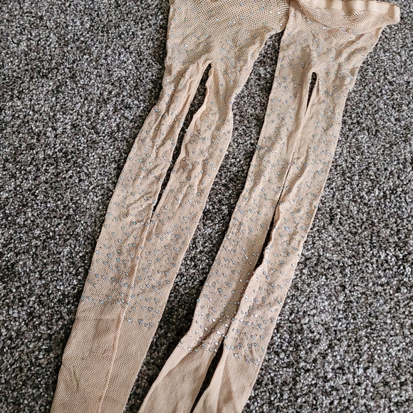 Boutique Glam | Intimates & Sleepwear | Rhinestone Stocking Tights Xxs ...